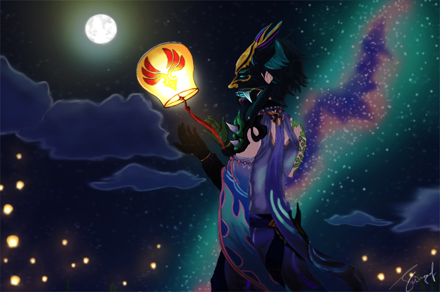 A Sea of Lights : "Showing the path in the night" Genshin Impact | HoYoLAB