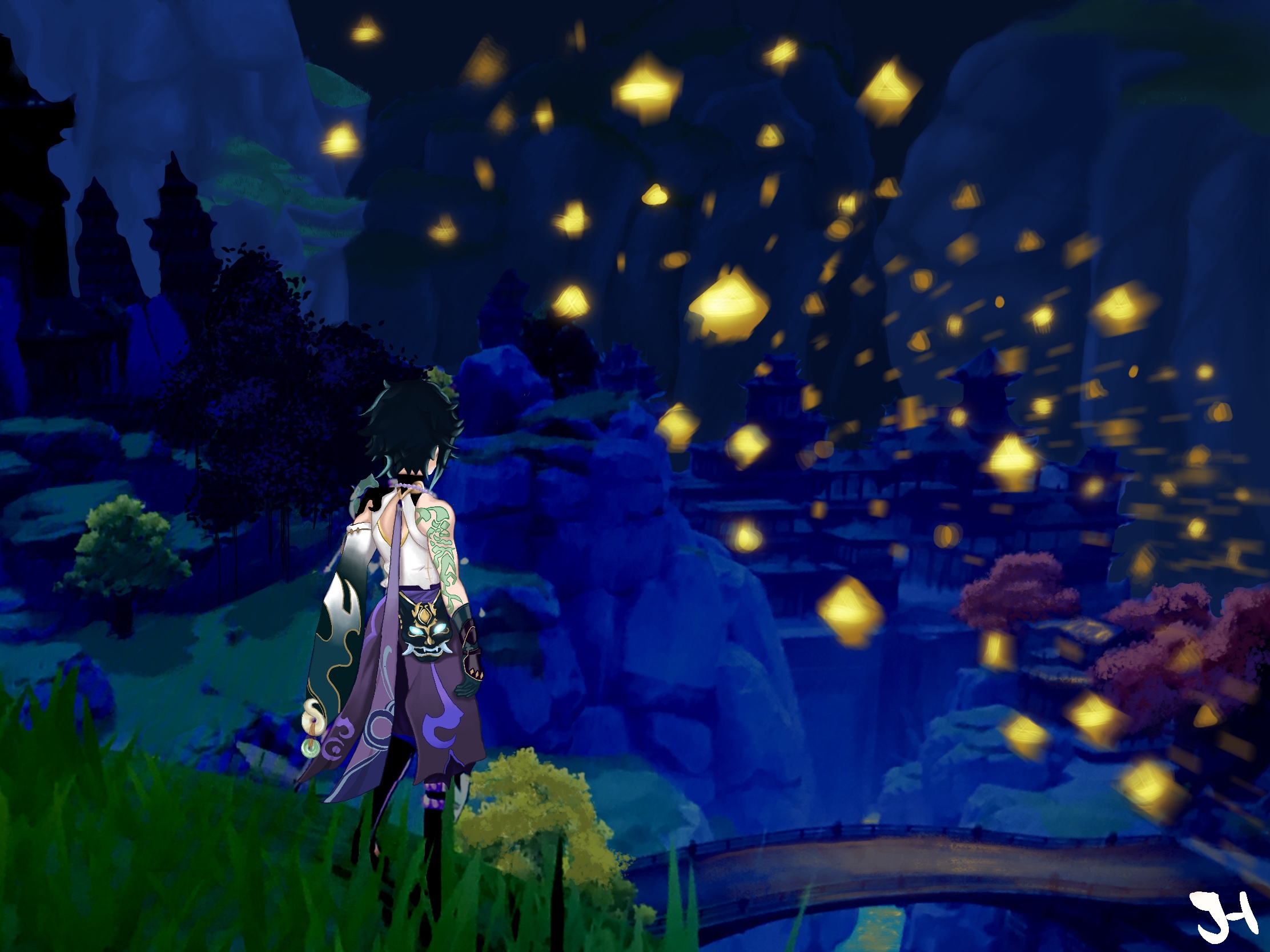 A sea of Lights - Xiao´s Wish Genshin Impact | HoYoLAB