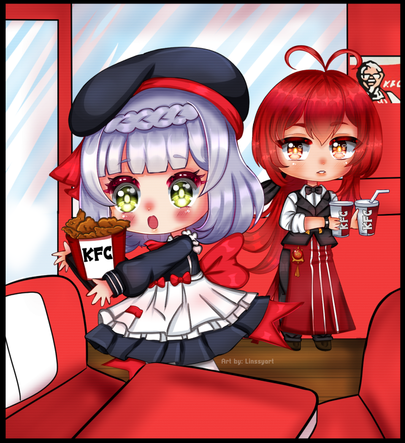Chibi Noelle y Diluc KFC ♥ Genshin Impact | HoYoLAB
