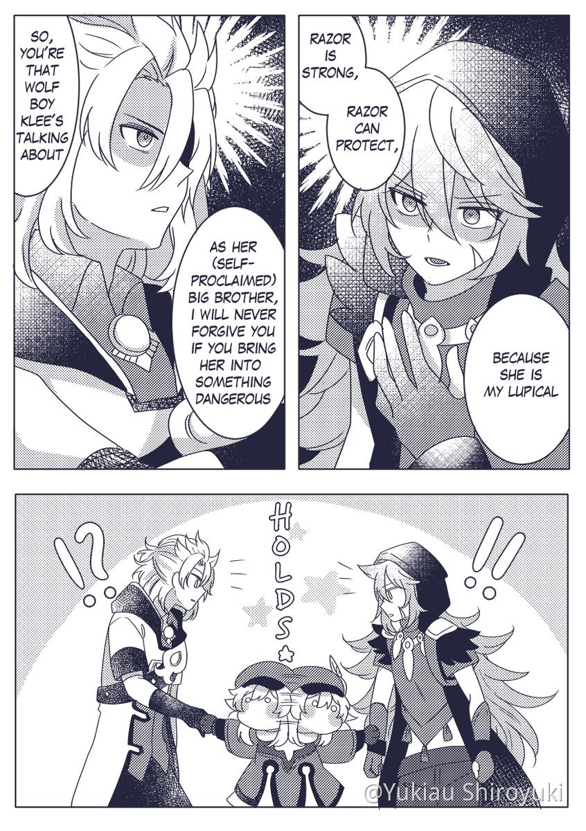 Albedo, Razor and Klee. Genshin Impact | HoYoLAB