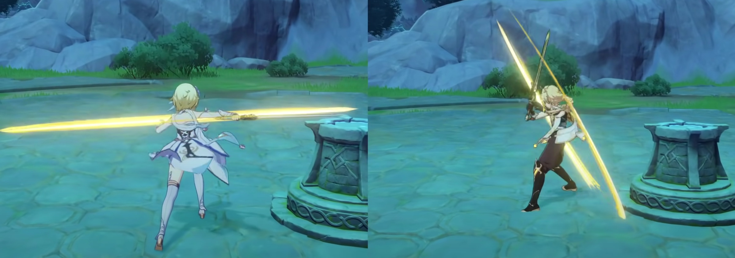 Little Fun Theory (Aether and Lumine's Fighting Styles Part 3) Genshin ...