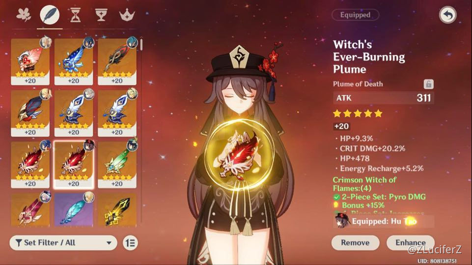 Hu Tao's artifact Genshin Impact | HoYoLAB