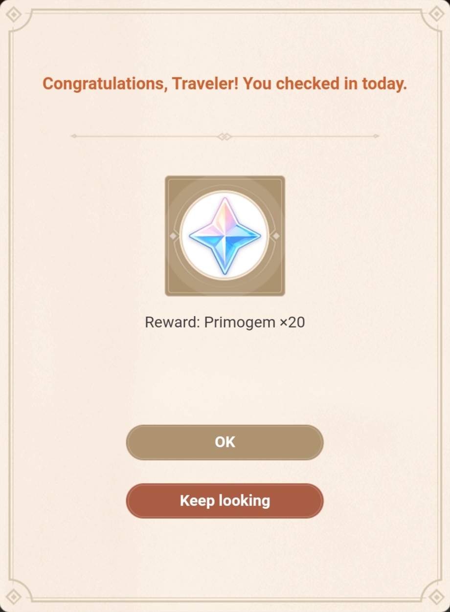 I finally got the FIRST daily login reward Genshin Impact | HoYoLAB
