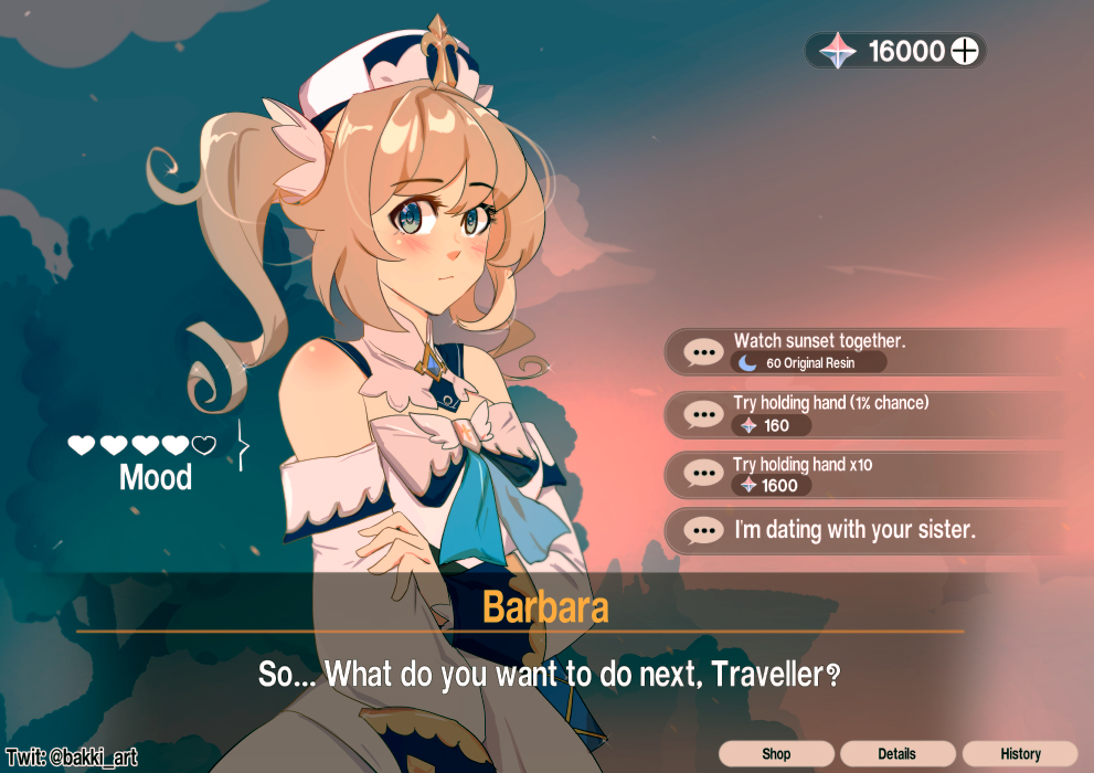 Dating sim f2p gacha model mock up Genshin Impact | HoYoLAB