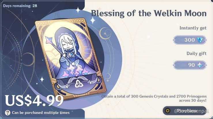 Blessing of Welkin Moon help? Genshin Impact | HoYoLAB