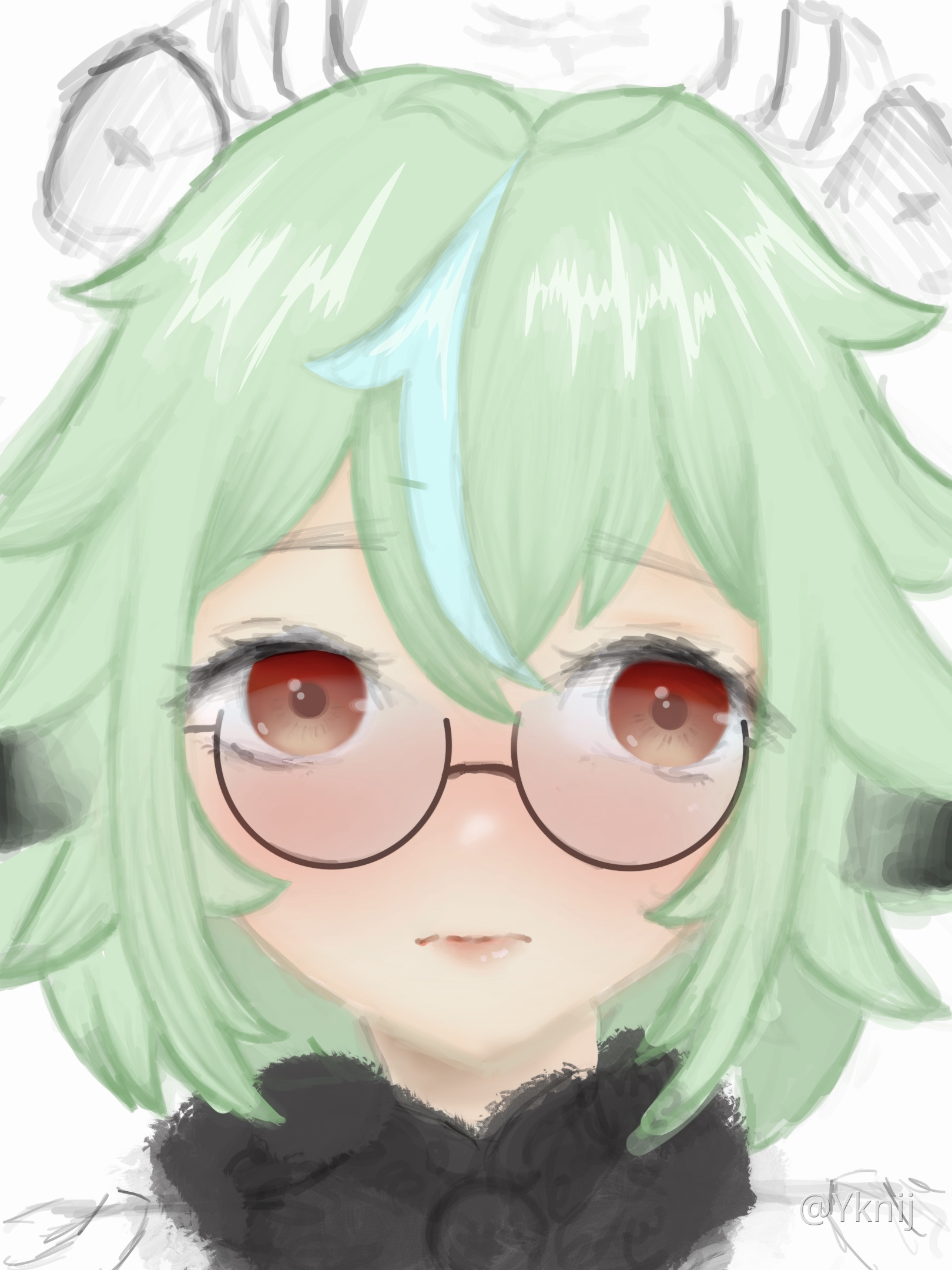 Unfinished drawing of sucrose Genshin Impact | HoYoLAB