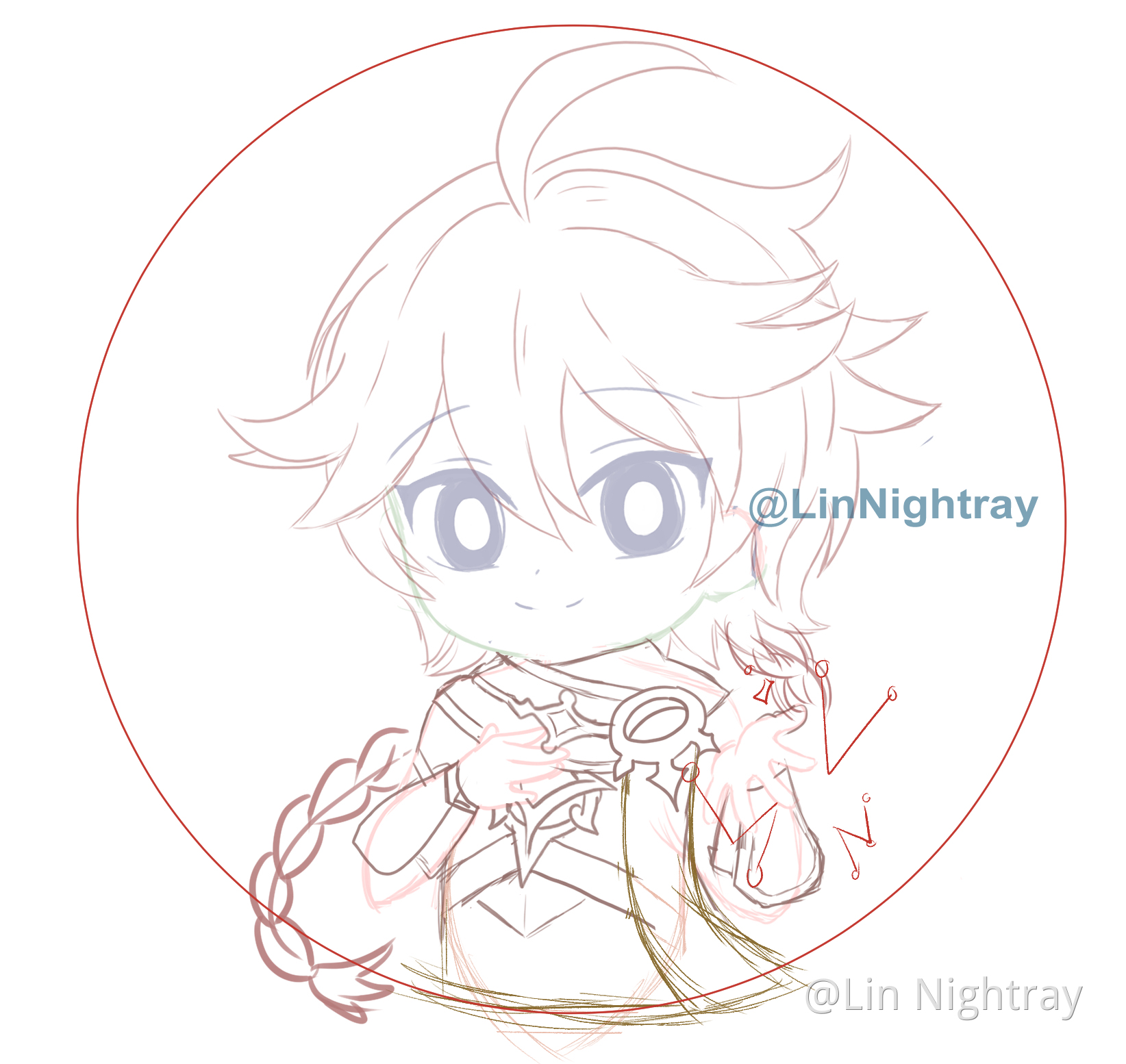 Traveler Male/Aether Chibi Fanart Genshin Impact | HoYoLAB