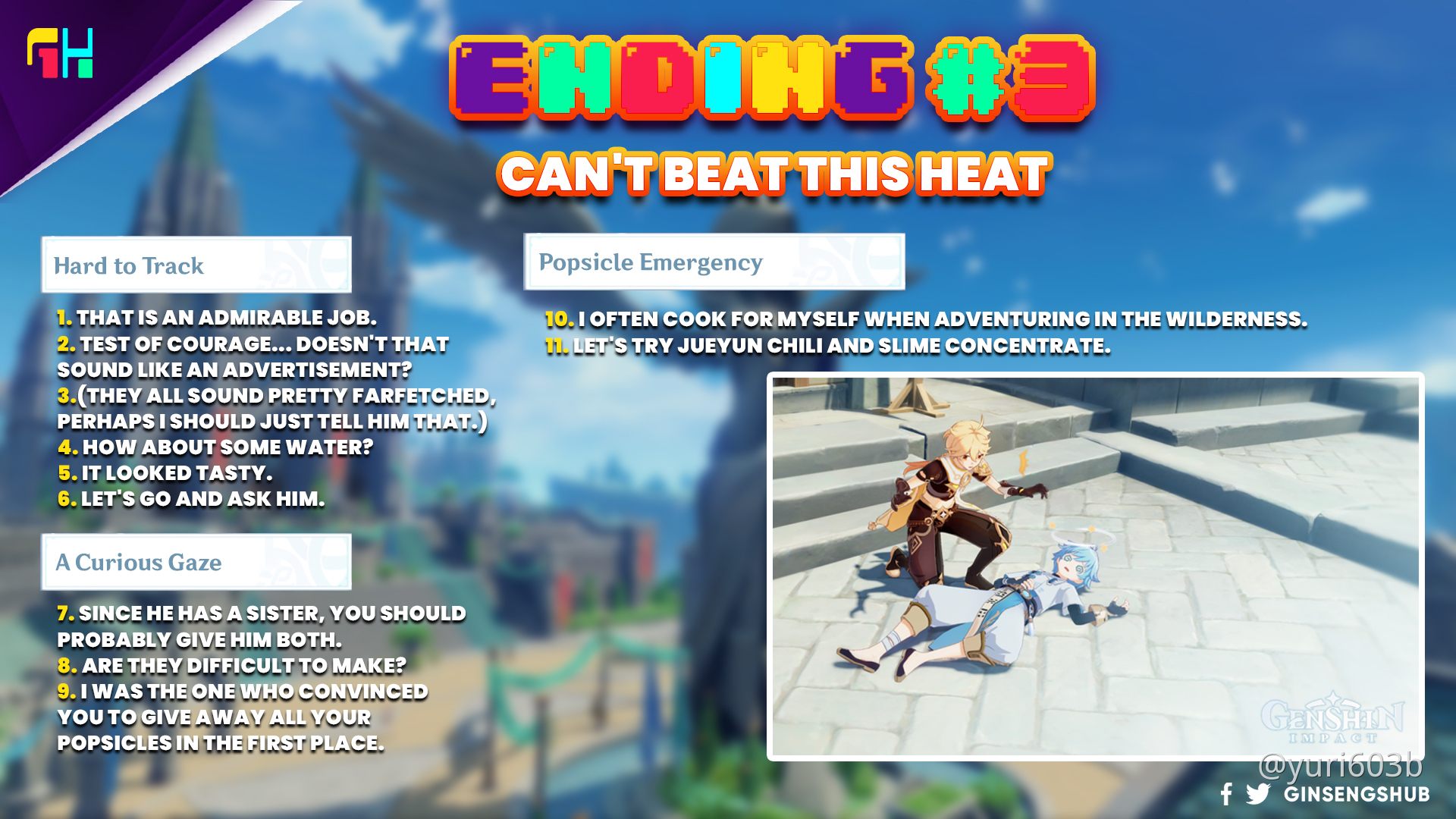 [V1.4 Guide] Hang-out Event: Barbara, Noelle, Bennett, Chongyun, Diona ...