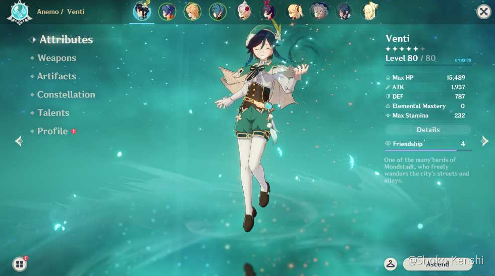 [V1.4 Guide] Venti build [Weapons & Artifacts + Character talents & Showcase] | Genshin Impact ...