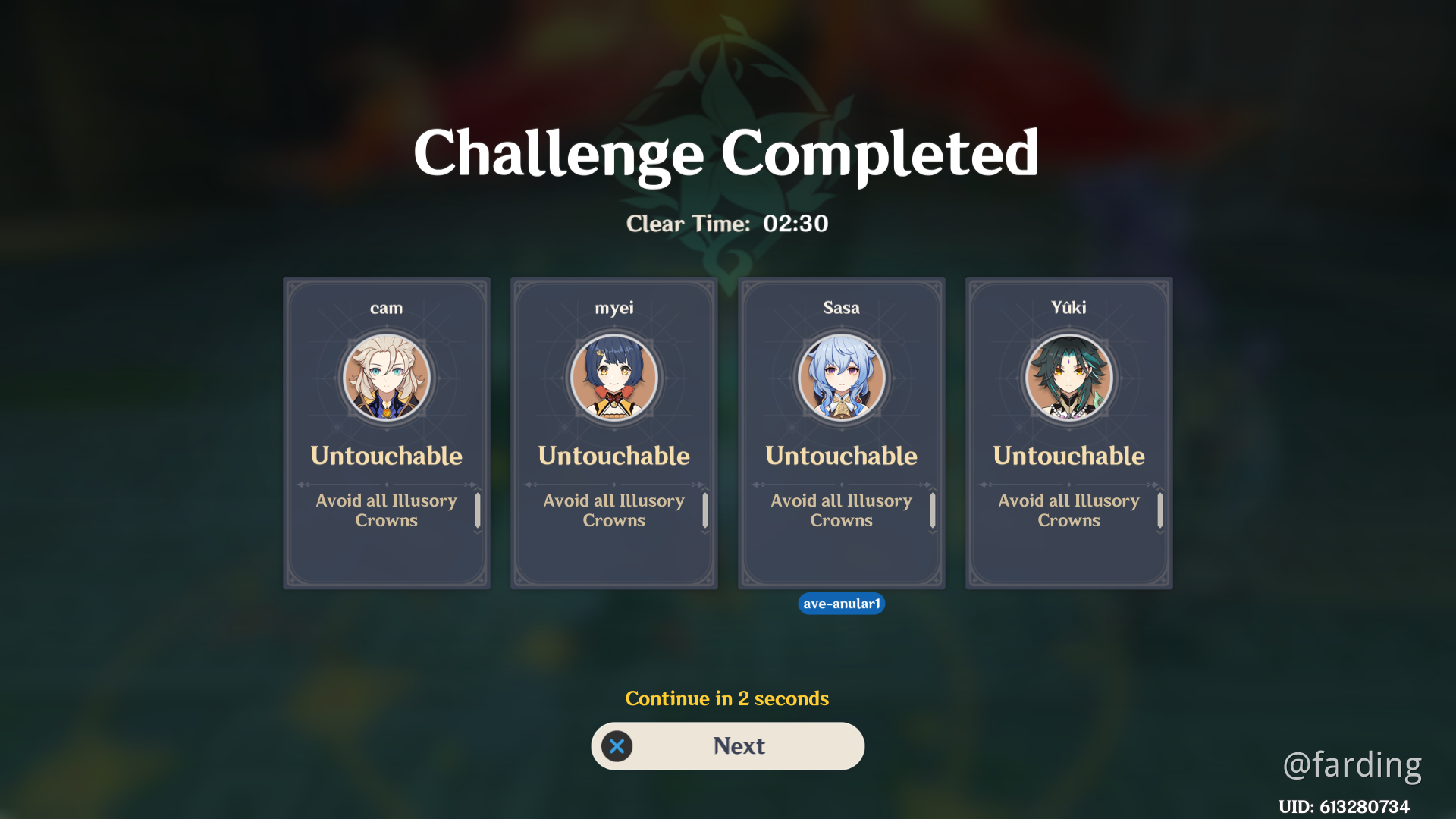 whats the blue tagline underneath people's profiles after the challenge ...