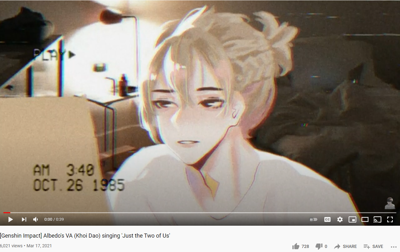 Albedo English VA sings "Just the two of Us" Genshin Impact | HoYoLAB