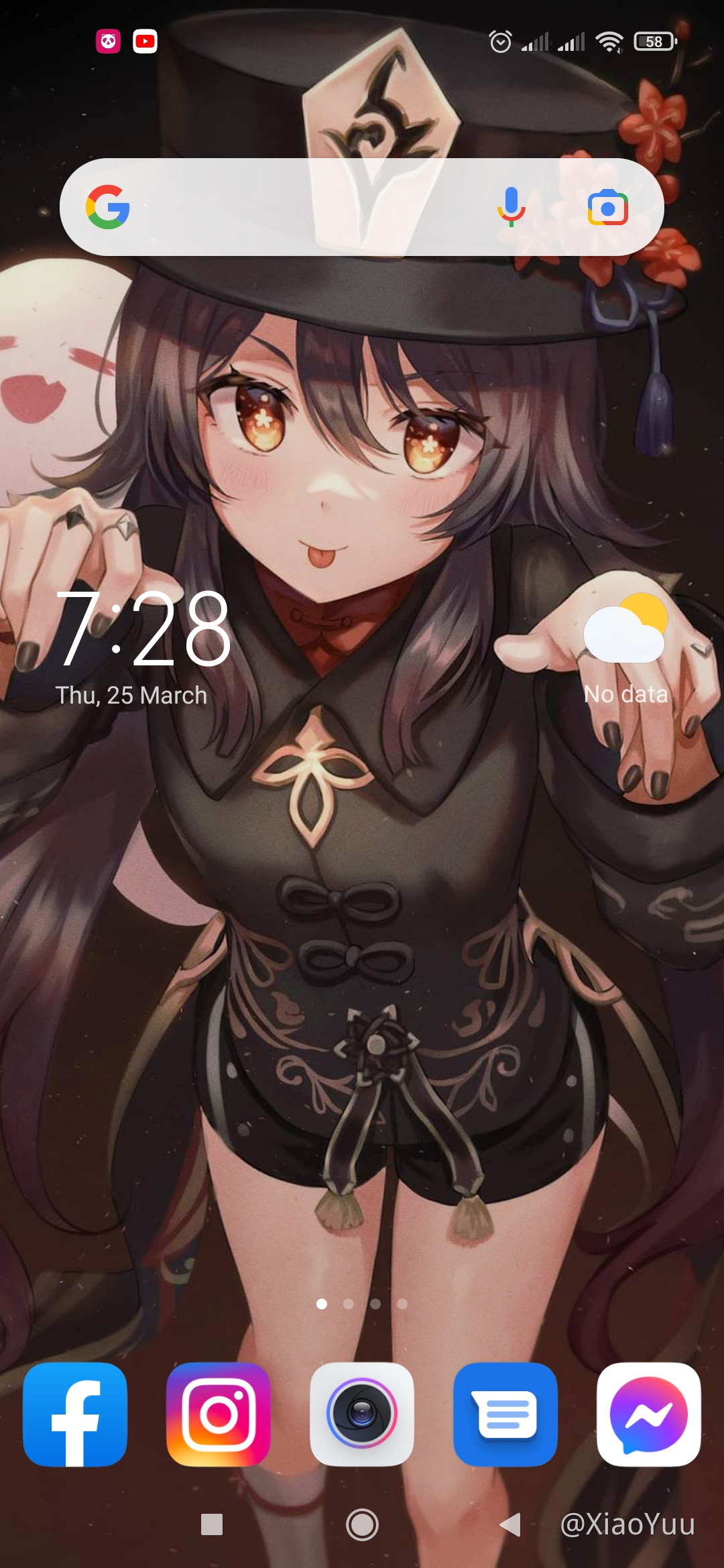 My Wallpaper and my Lock screen ☺️ #HuTao🔥👻 #GenshinImpact #Natsu🔥💥 # ...