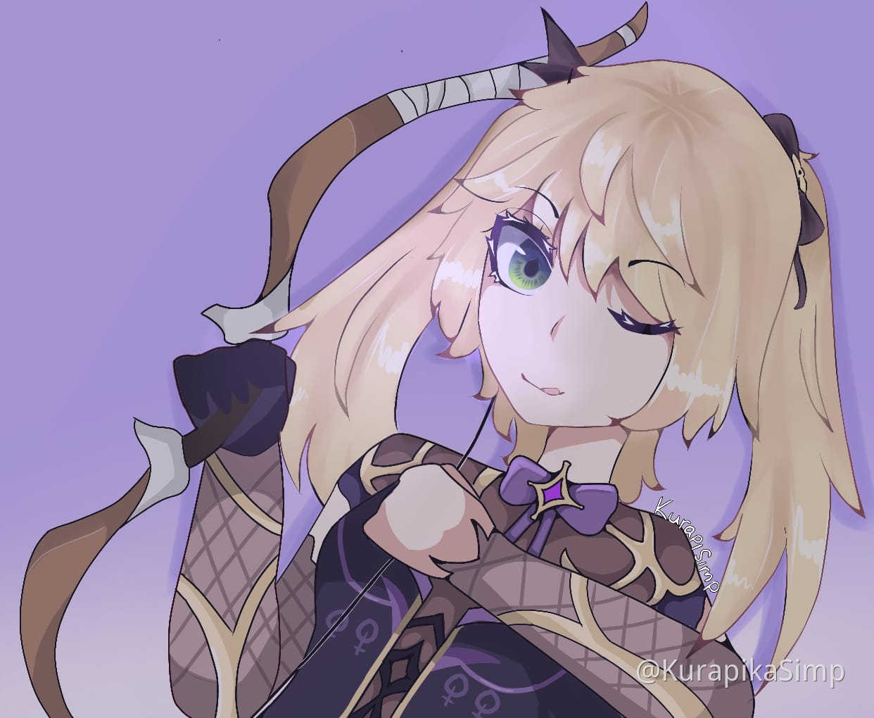 Hi im new on drawing,I drew fischl and i hope u liked it :) Genshin ...