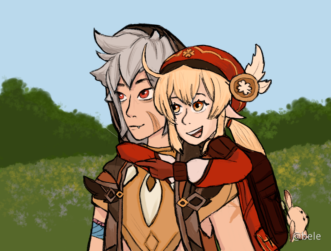 Razor babysitting Klee Genshin Impact | HoYoLAB