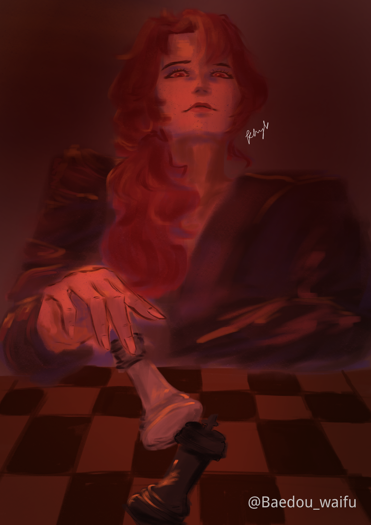 Diluc playing chess Genshin Impact | HoYoLAB