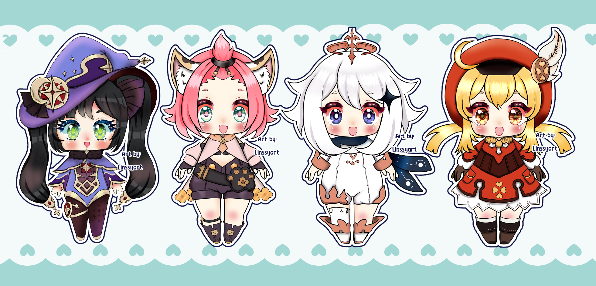 Stickers Diona-Klee-Mona y Paimon ♥ Genshin Impact | HoYoLAB