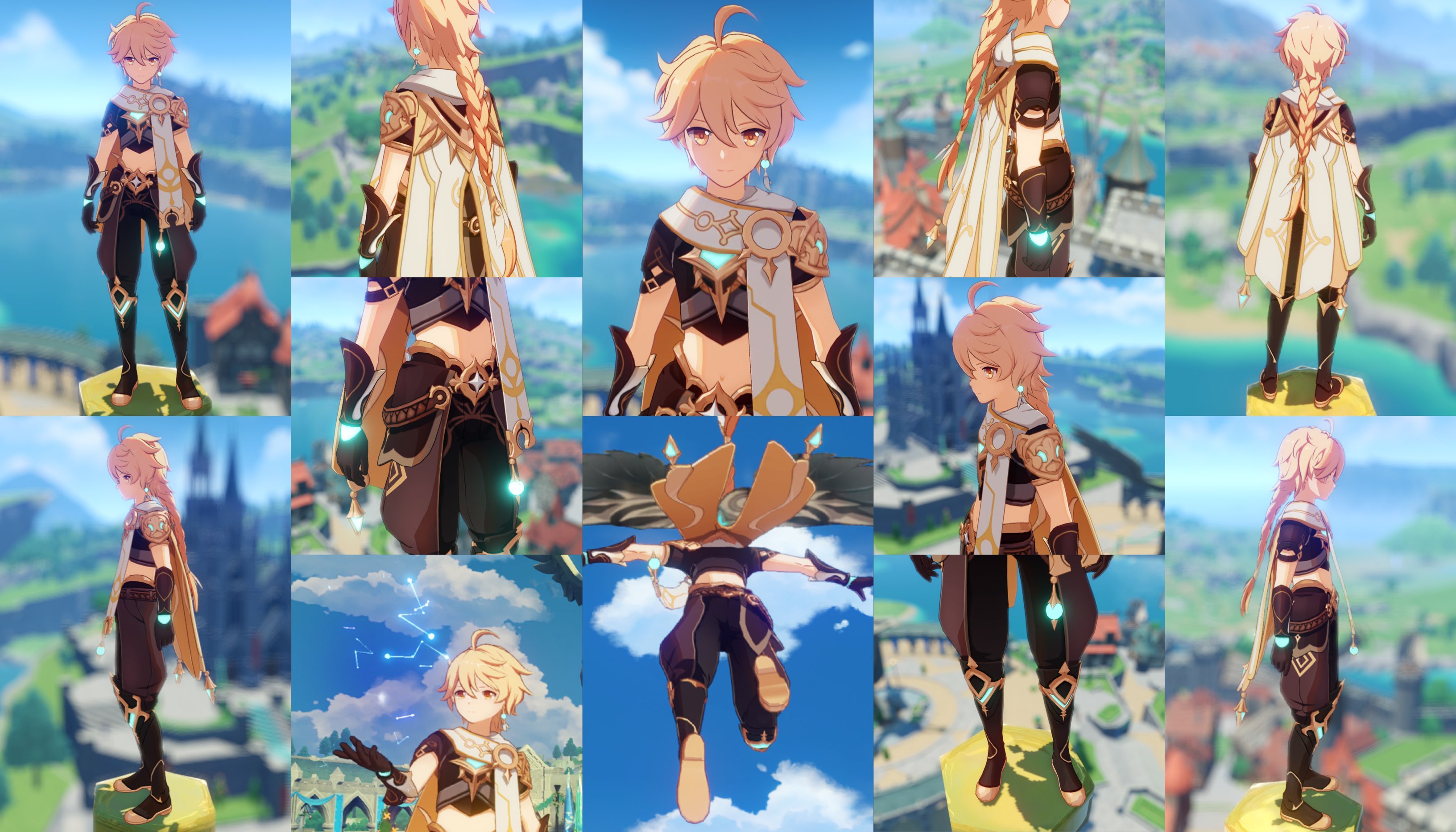 Mondstat characters detail Reference sheet for art, cosplay... Genshin ...