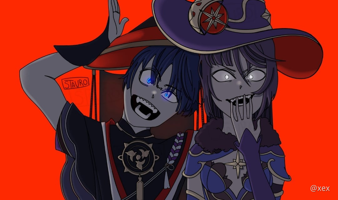 scaramouche and mona Genshin Impact | HoYoLAB