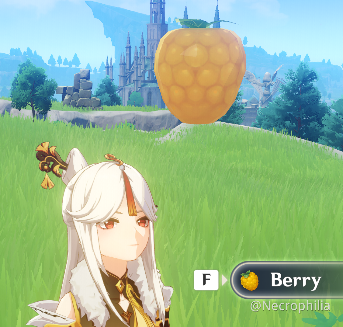 Ningguang looking at berry Genshin Impact | HoYoLAB