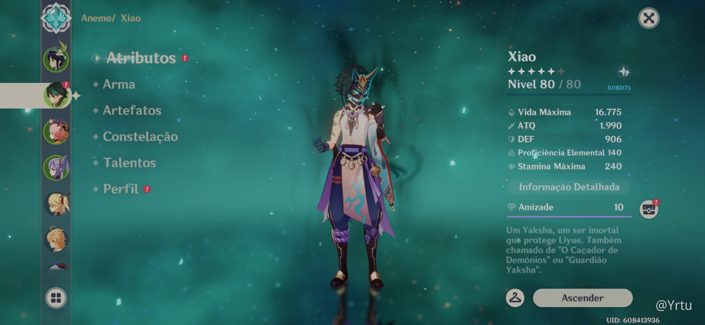 Amizade 10 com o Xiao Xiao Genshin Impact | HoYoLAB