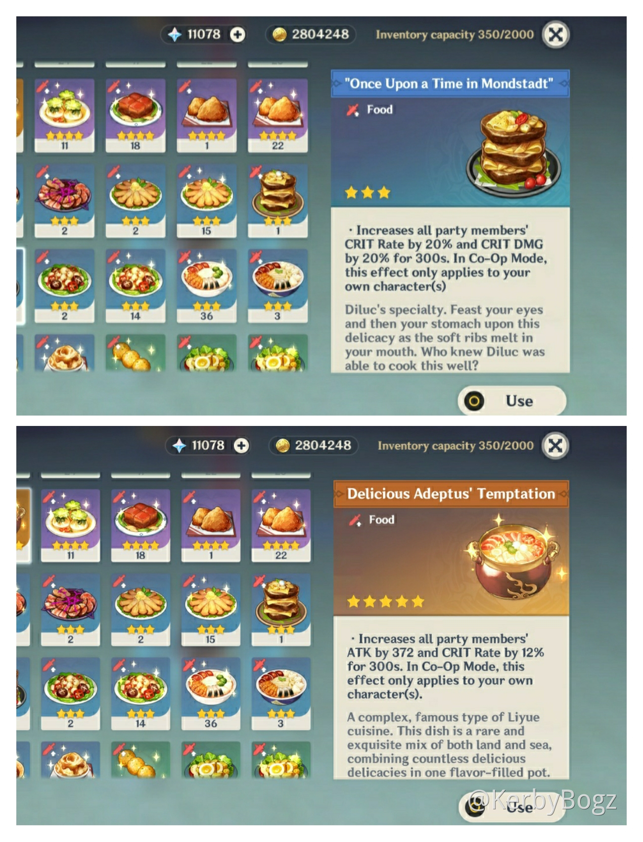 Food Comparison Genshin Impact | HoYoLAB