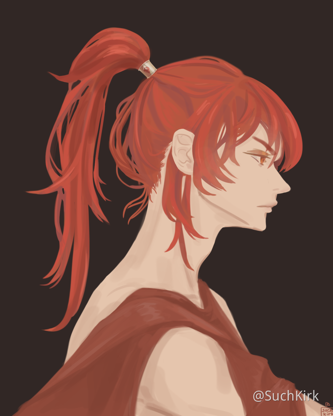 May i offer you a high ponytail Diluc Genshin Impact | HoYoLAB