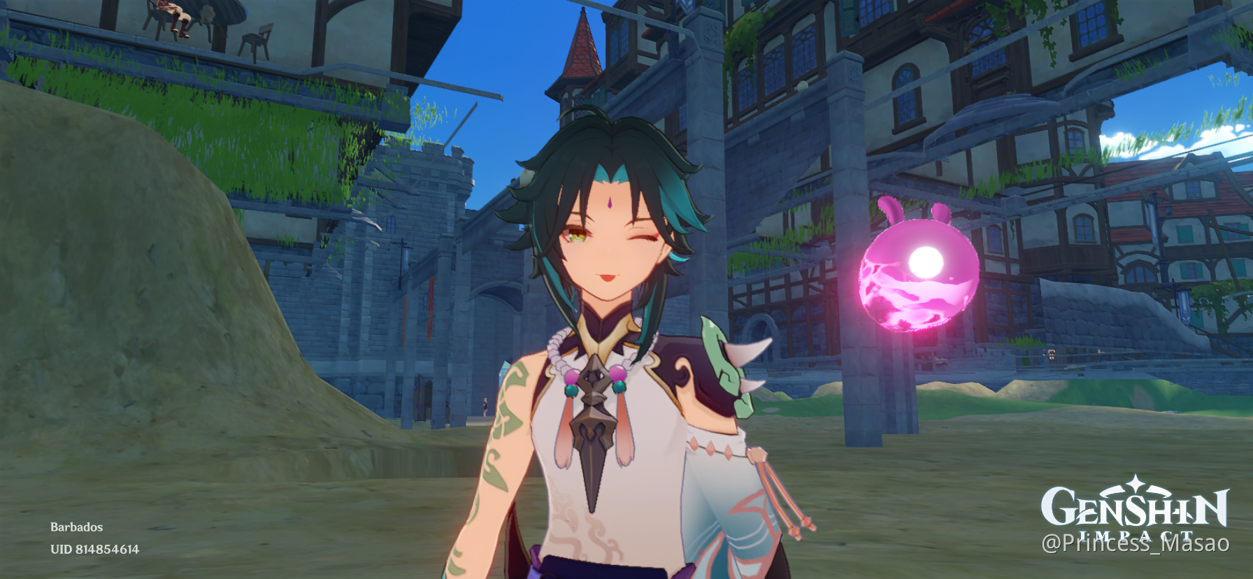 I got a screenshot of Xiao doing Venti’s little wink:D Genshin Impact ...