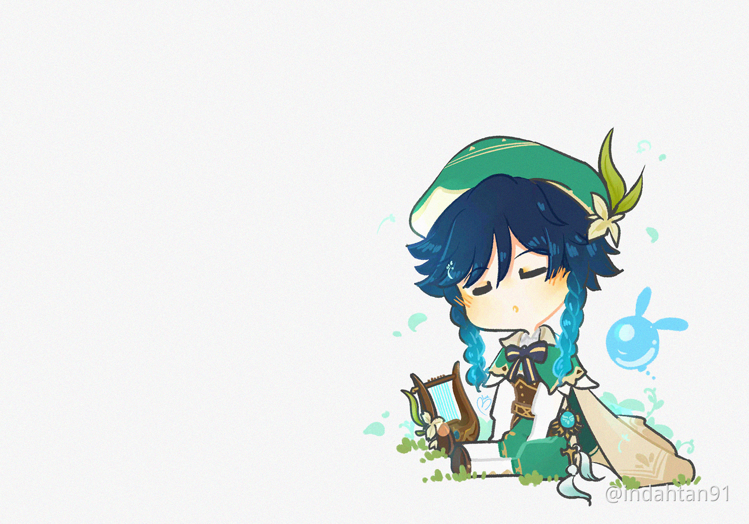 Sleeping lil' Venti Genshin Impact | HoYoLAB