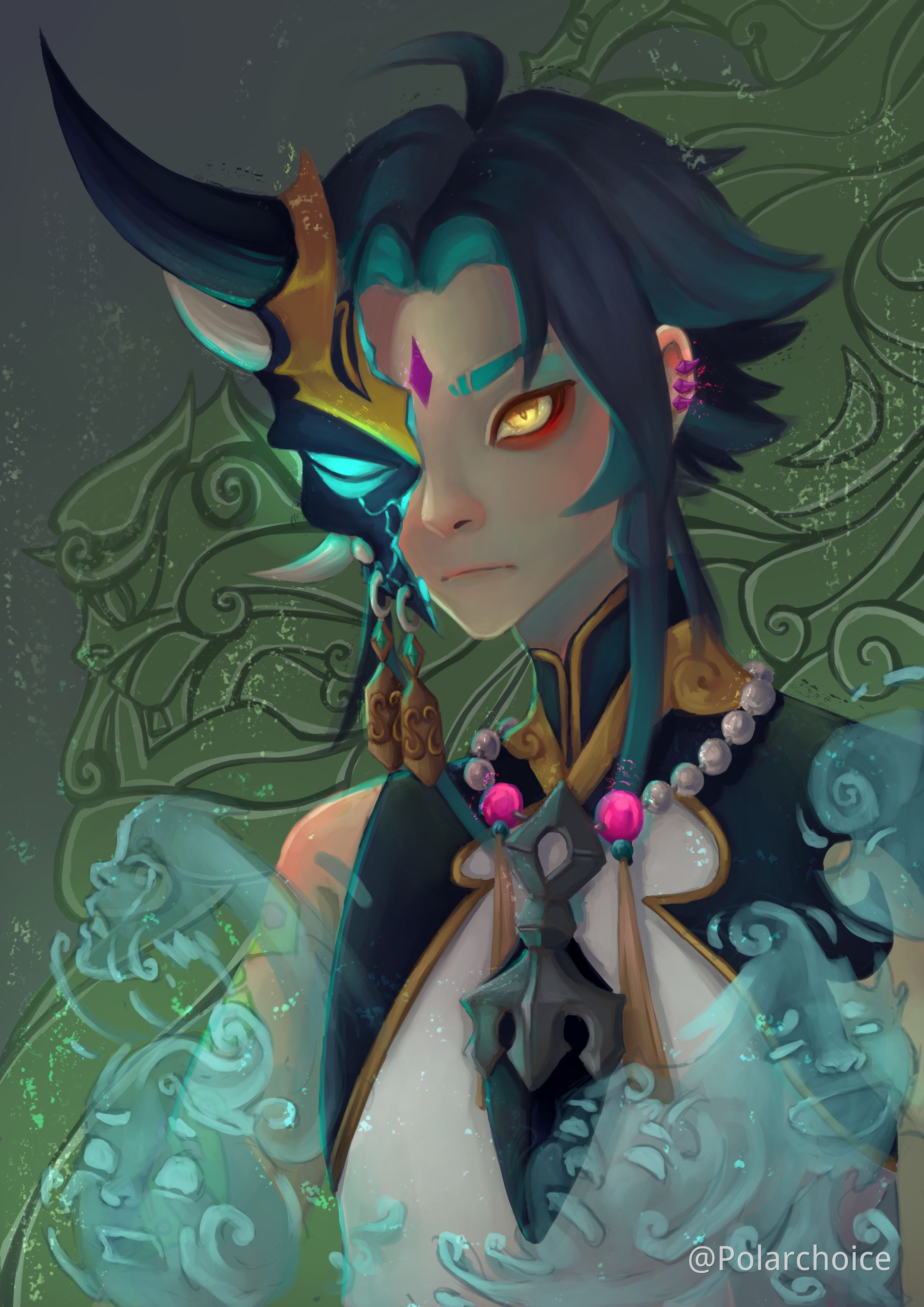 Xiao - portrait painting Genshin Impact | HoYoLAB