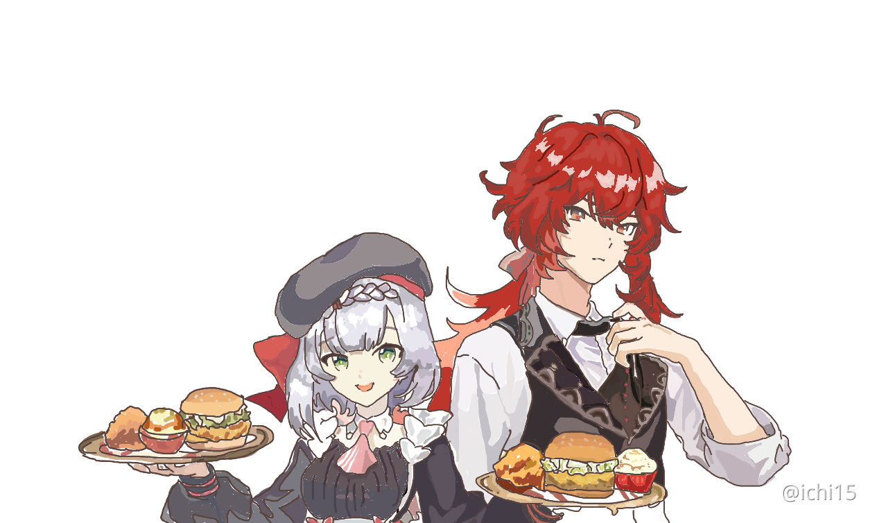 KFC Noelle & Diluc Fanart Genshin Impact | HoYoLAB