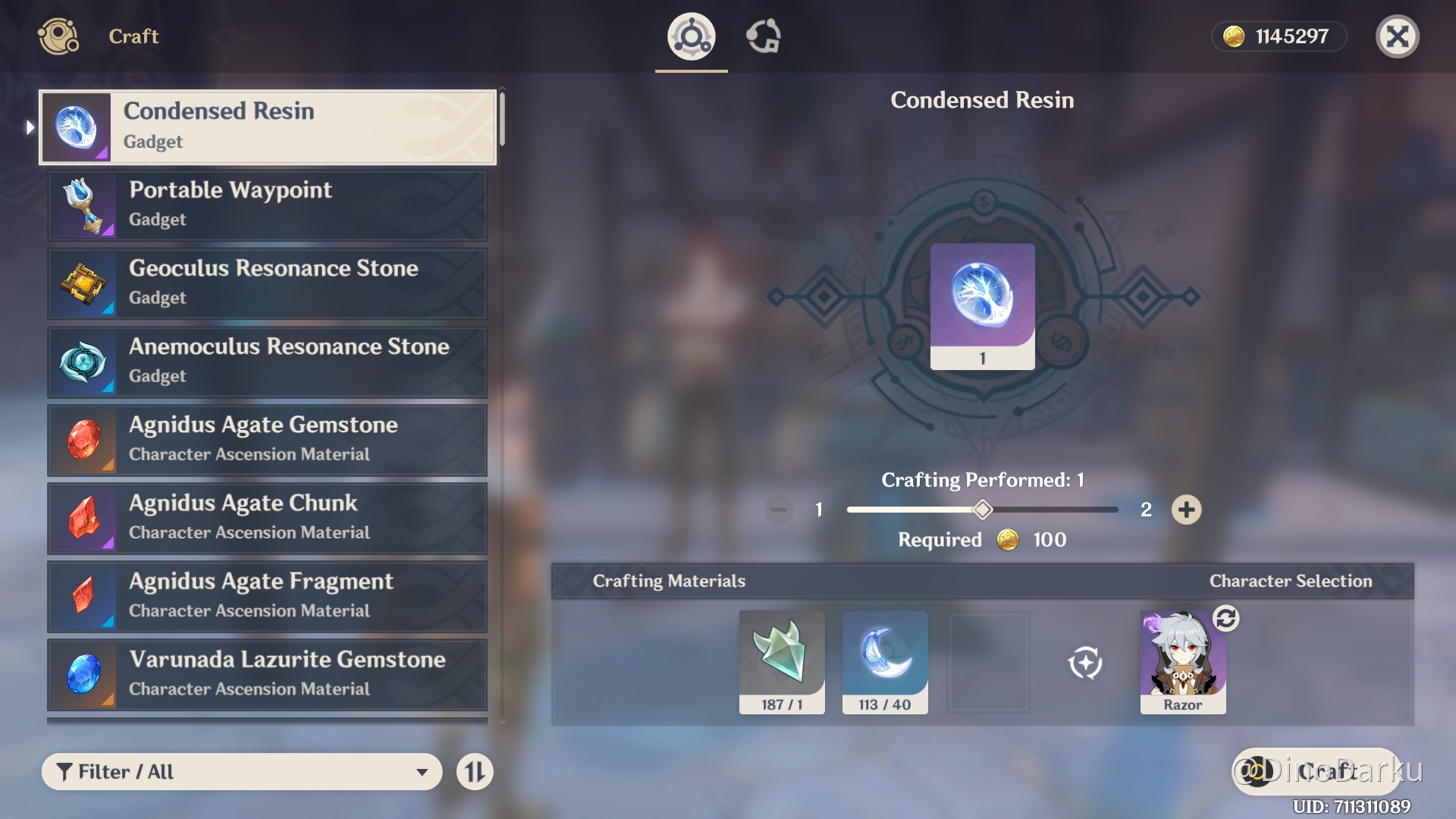 Artifacts, mora, crystals farm and double loot - map and photos ...