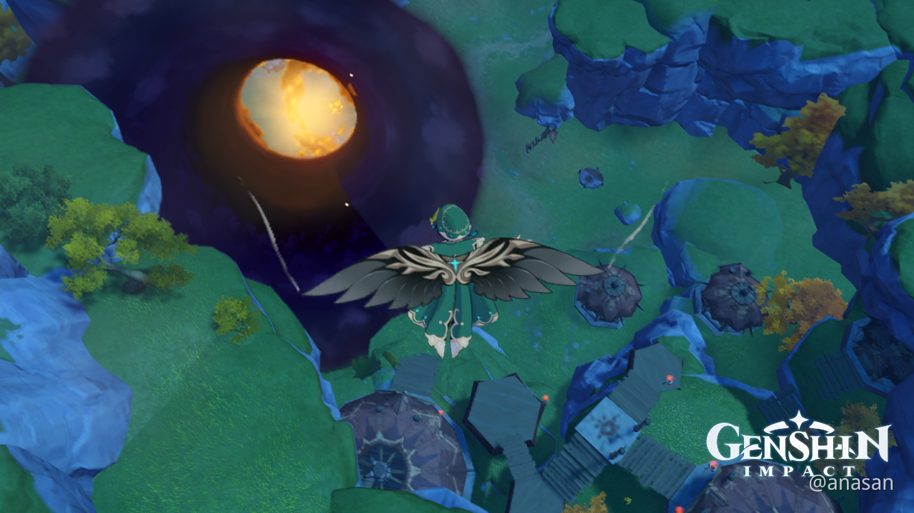 Zhongli’s burst from a flying perspective Genshin Impact | HoYoLAB