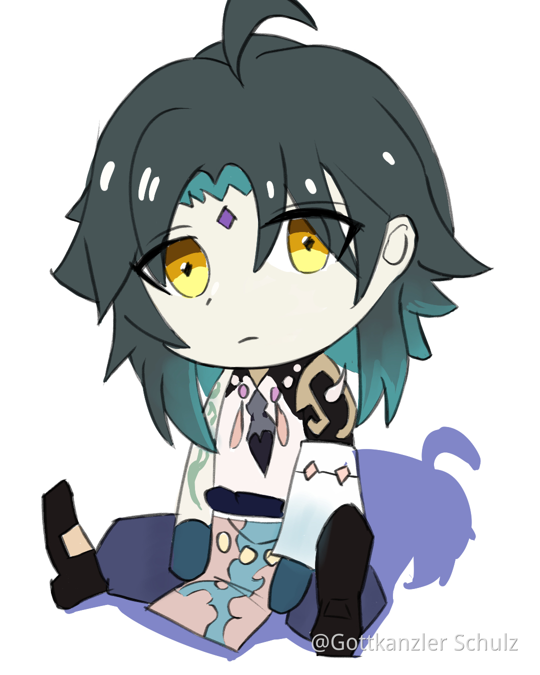 Finished my Xiao Artwork yesterday (and some Xiao Chibis also) Genshin ...