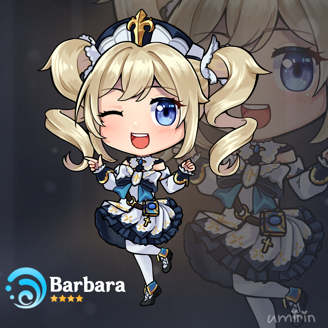 My chibi fanartg of Barbara Genshin Impact | HoYoLAB