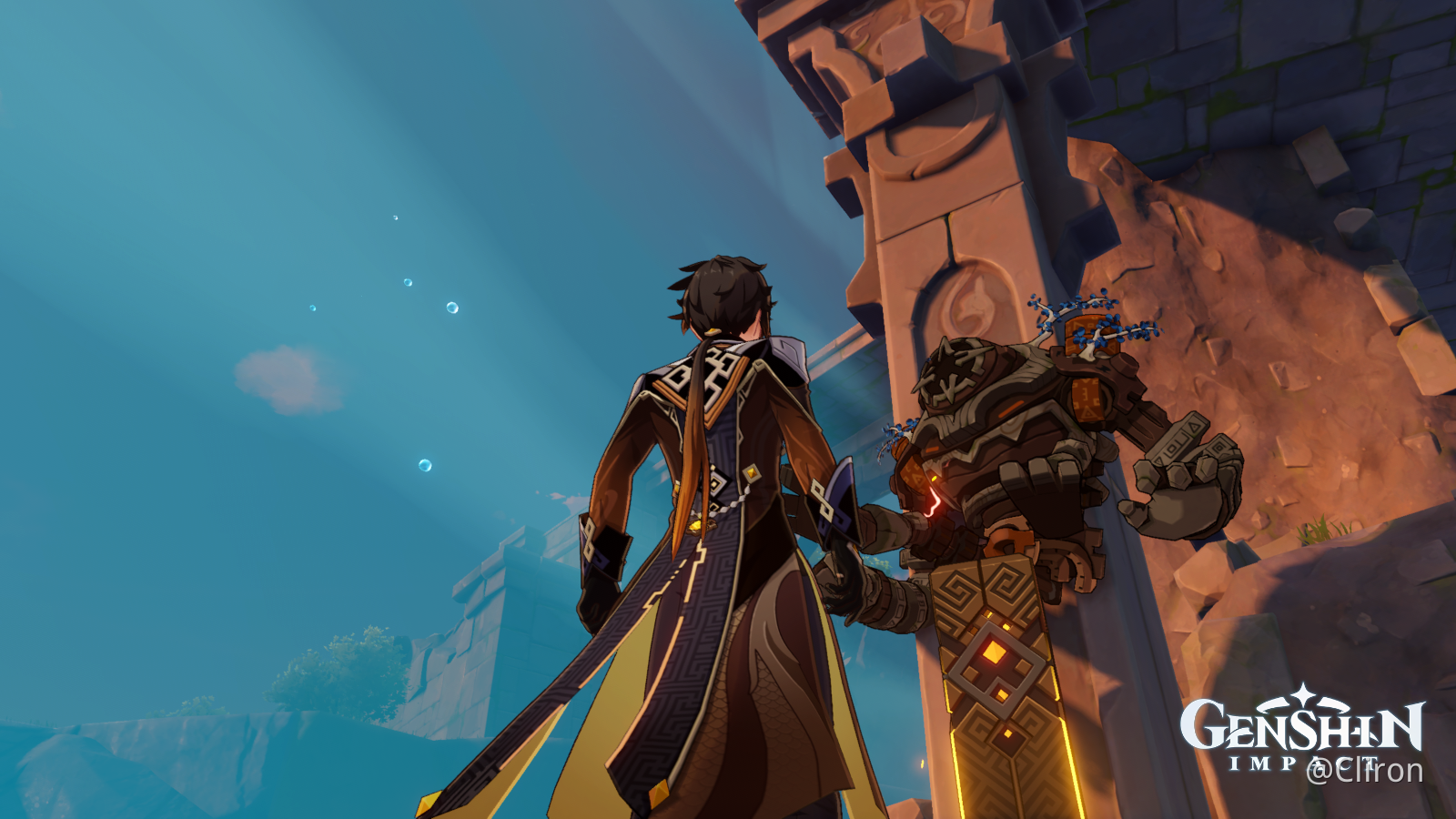 The only way to use Zhong Li's E ch 2 Storm terror's lair Genshin ...