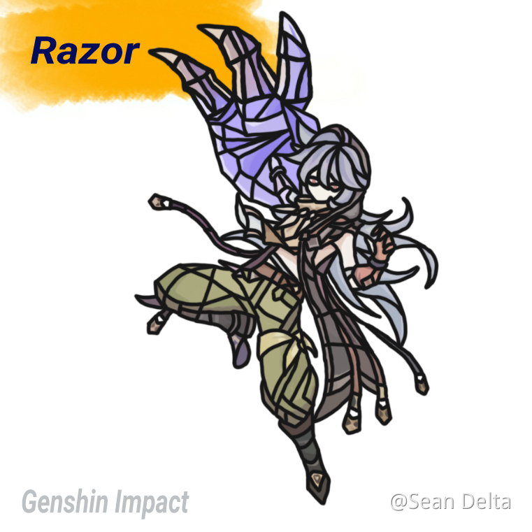 Stained glass style Razor Genshin Impact | HoYoLAB