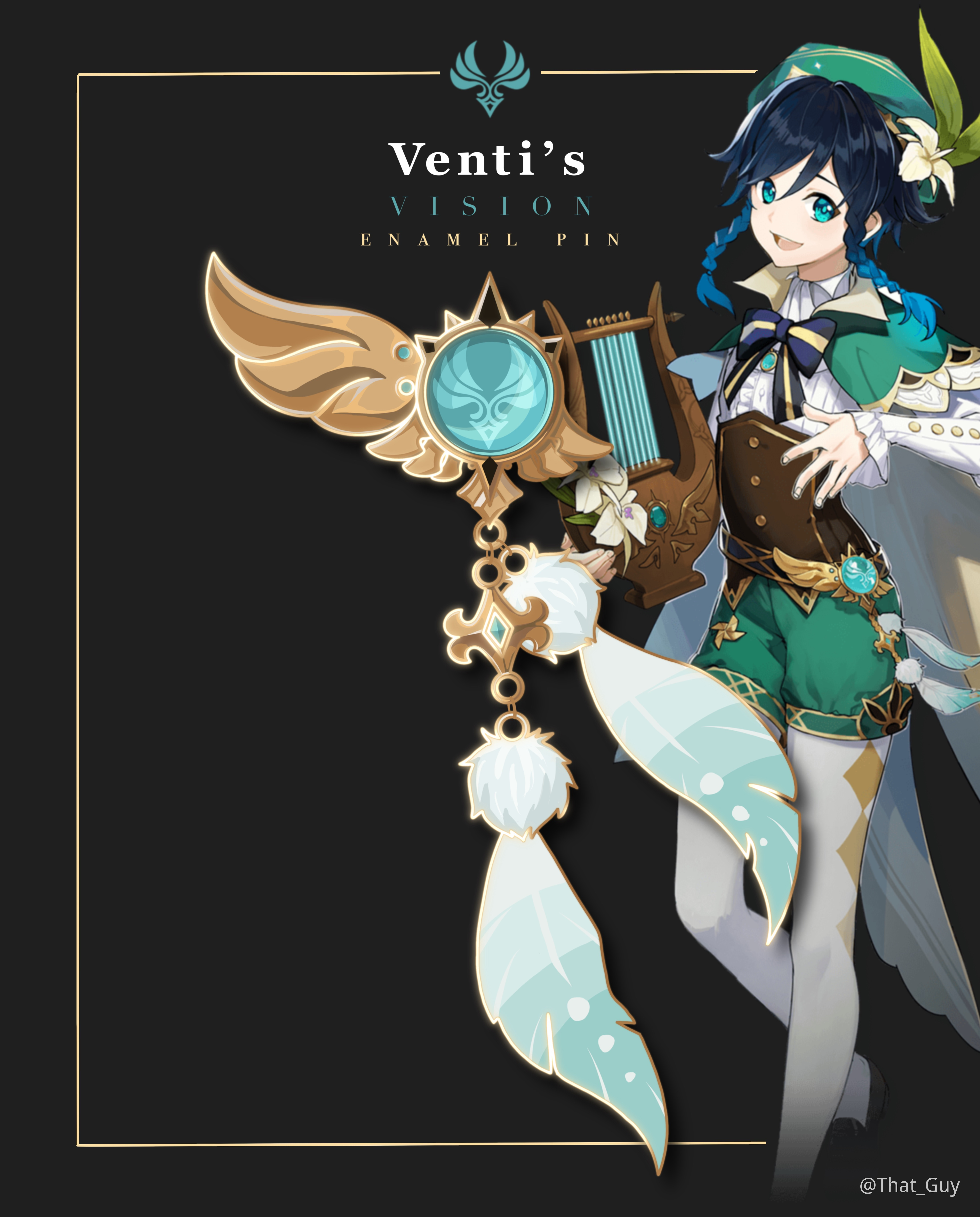 Venti’s Vision Enamel Pin Genshin Impact | HoYoLAB