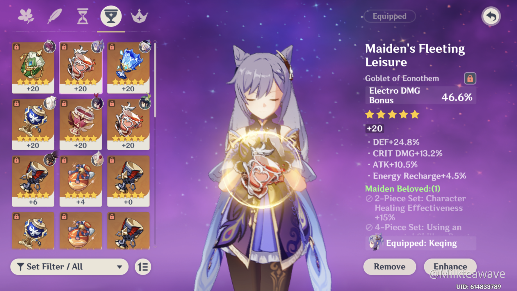 My Keqing build Genshin Impact | HoYoLAB