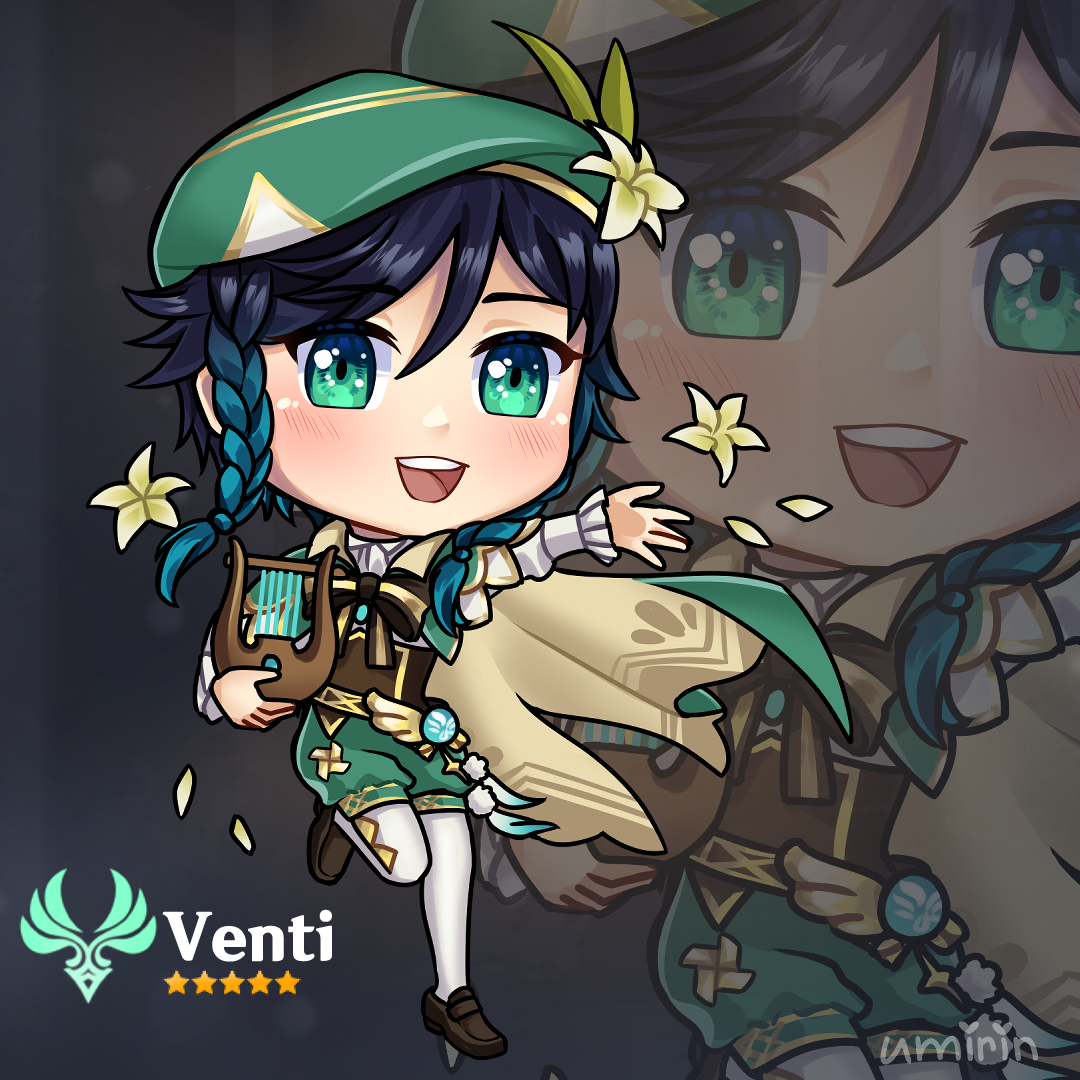 My chibi fanart of Venti Genshin Impact | HoYoLAB