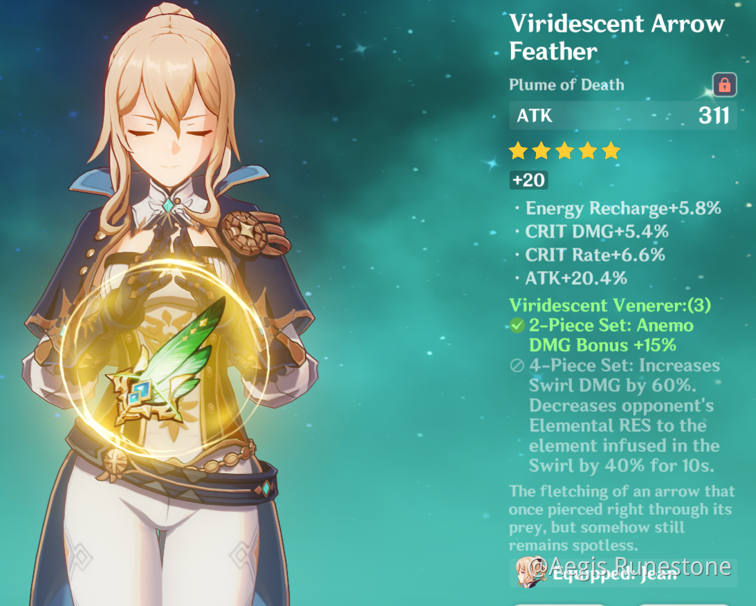 A massive Artifact upgrade for Jean! Genshin Impact | HoYoLAB