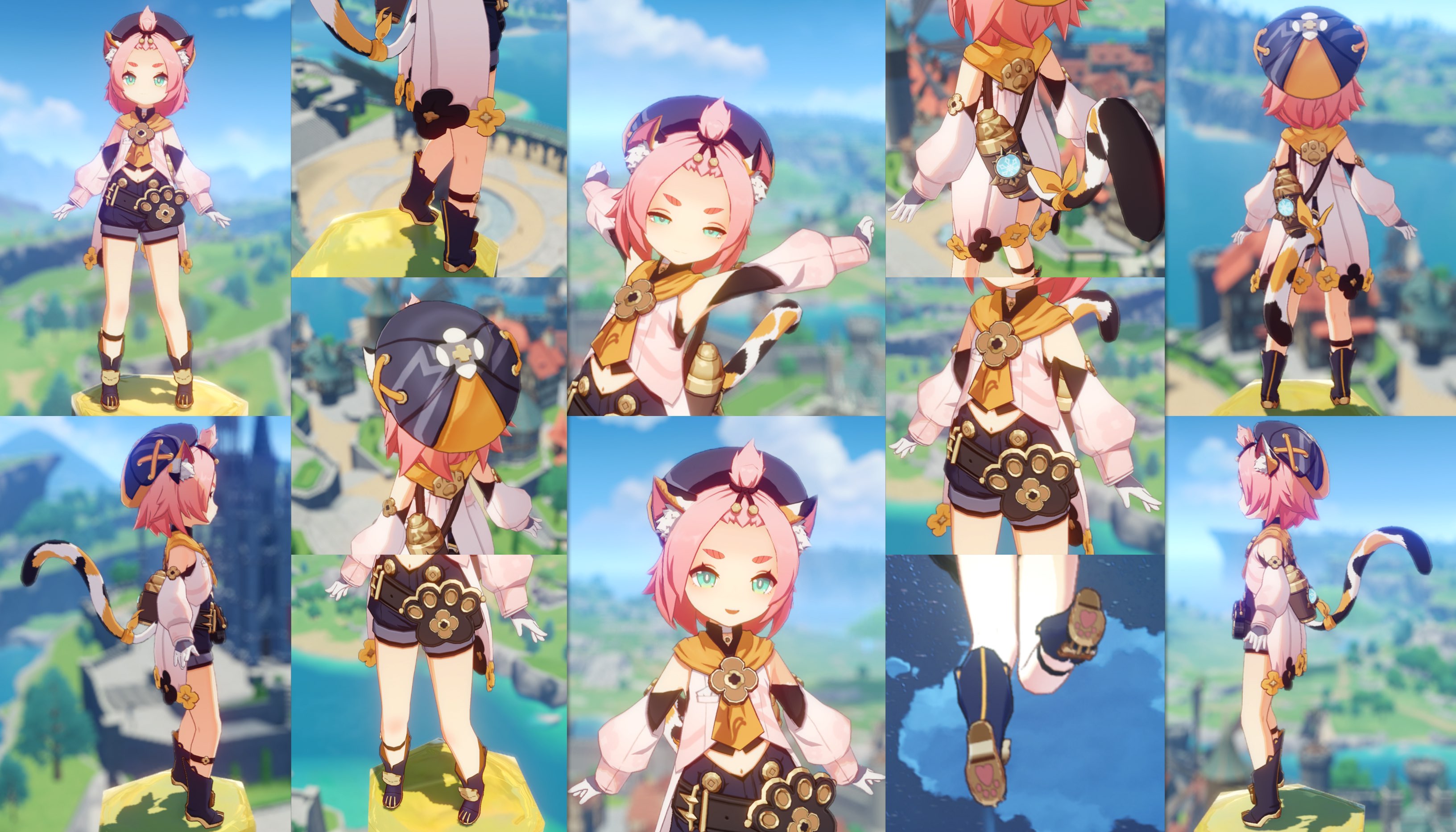 Mondstat characters detail Reference sheet for art, cosplay... Genshin ...