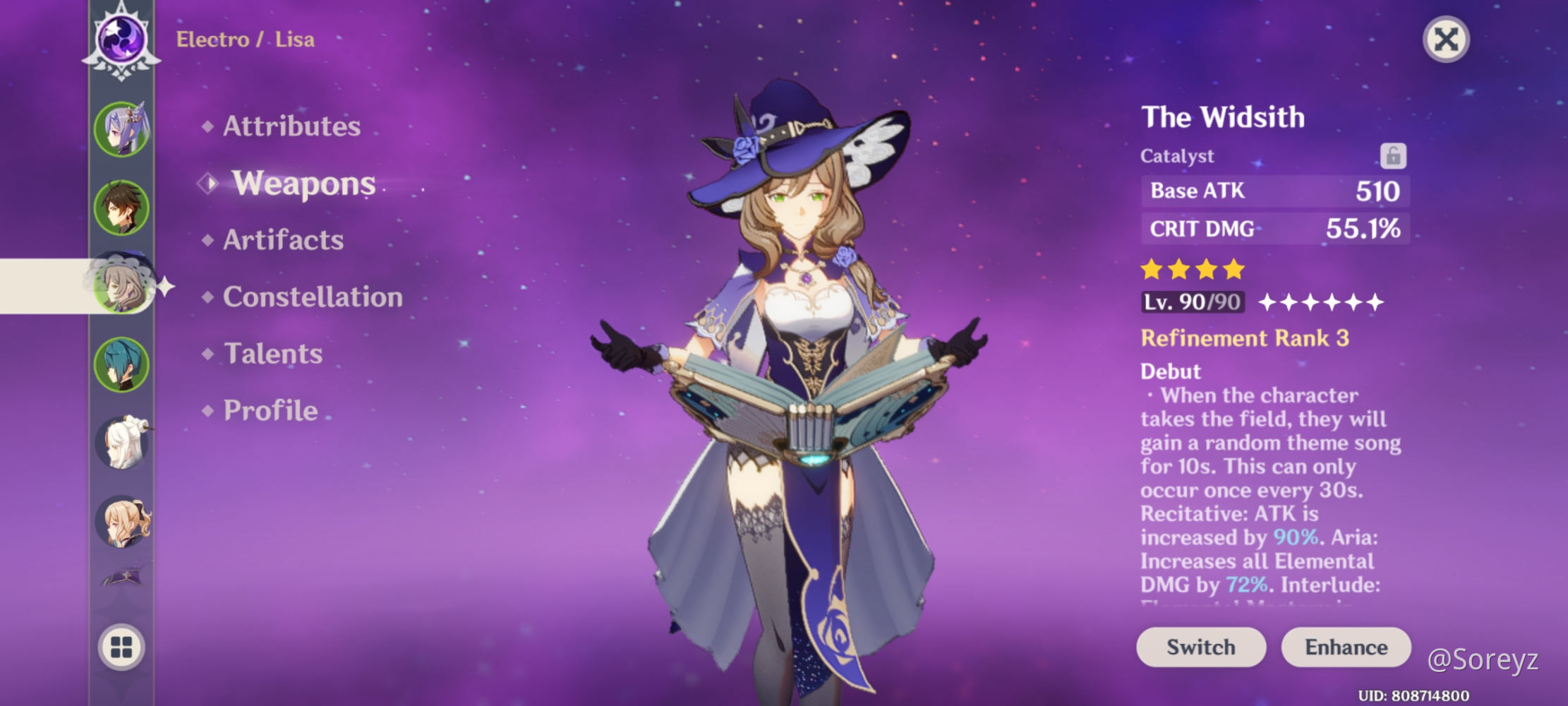 My best Lisa build Genshin Impact | HoYoLAB