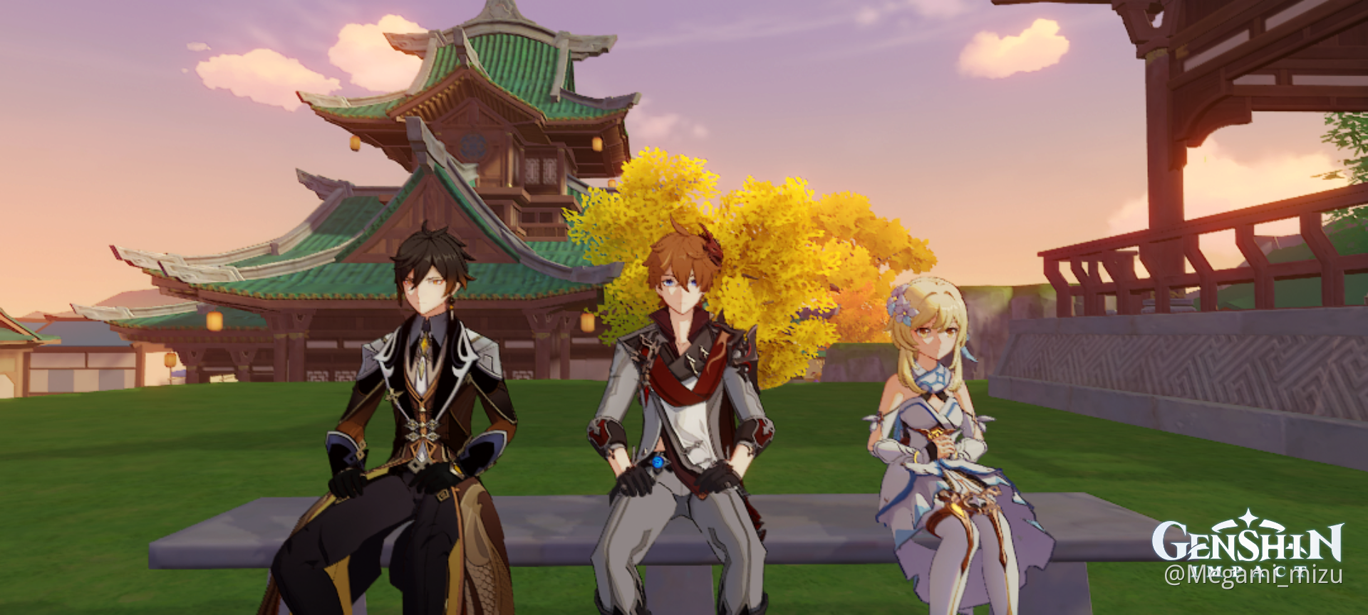 Lumine, Childe and Zhongli Genshin Impact | HoYoLAB