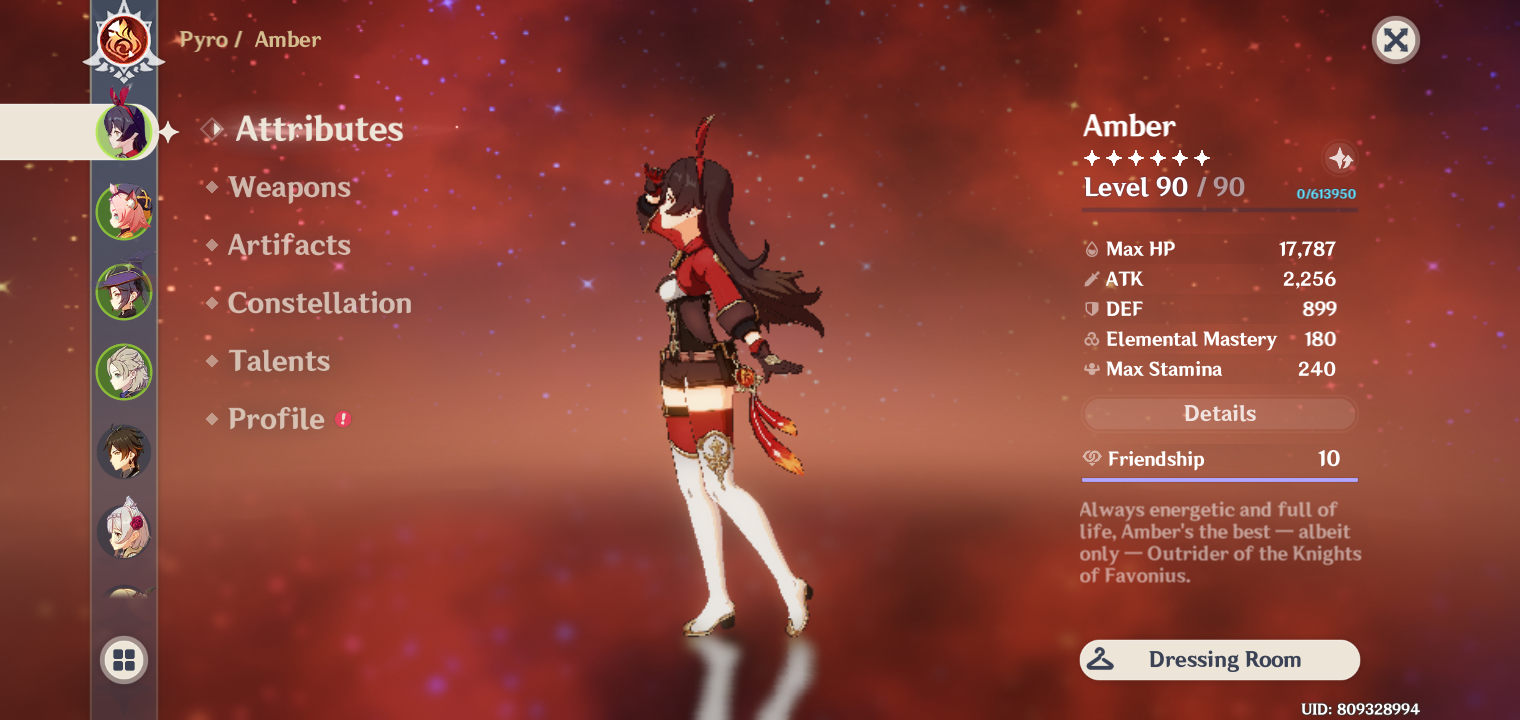 Amber build update Genshin Impact | HoYoLAB