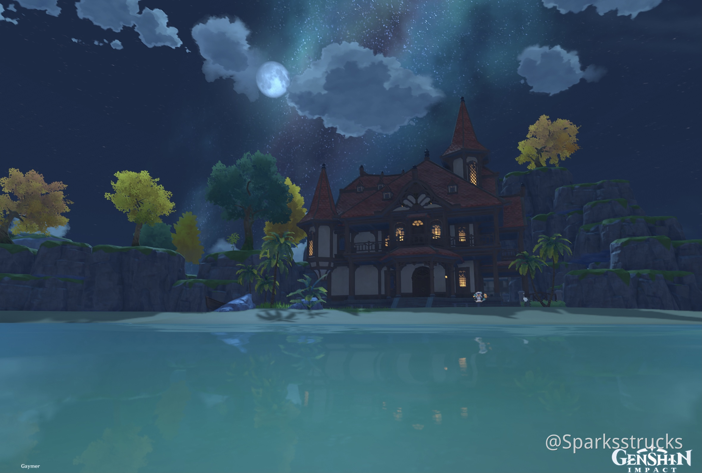 Night sky over the water Genshin Impact | HoYoLAB