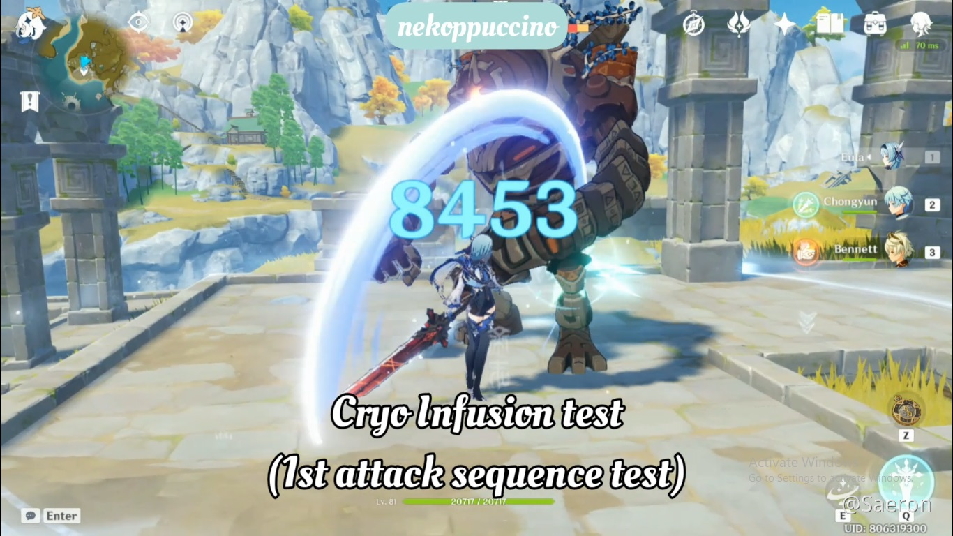 [V1.5 Guide] Testing (Eula) Normal Attacks (Gladiator Ver.) + Bonus ...