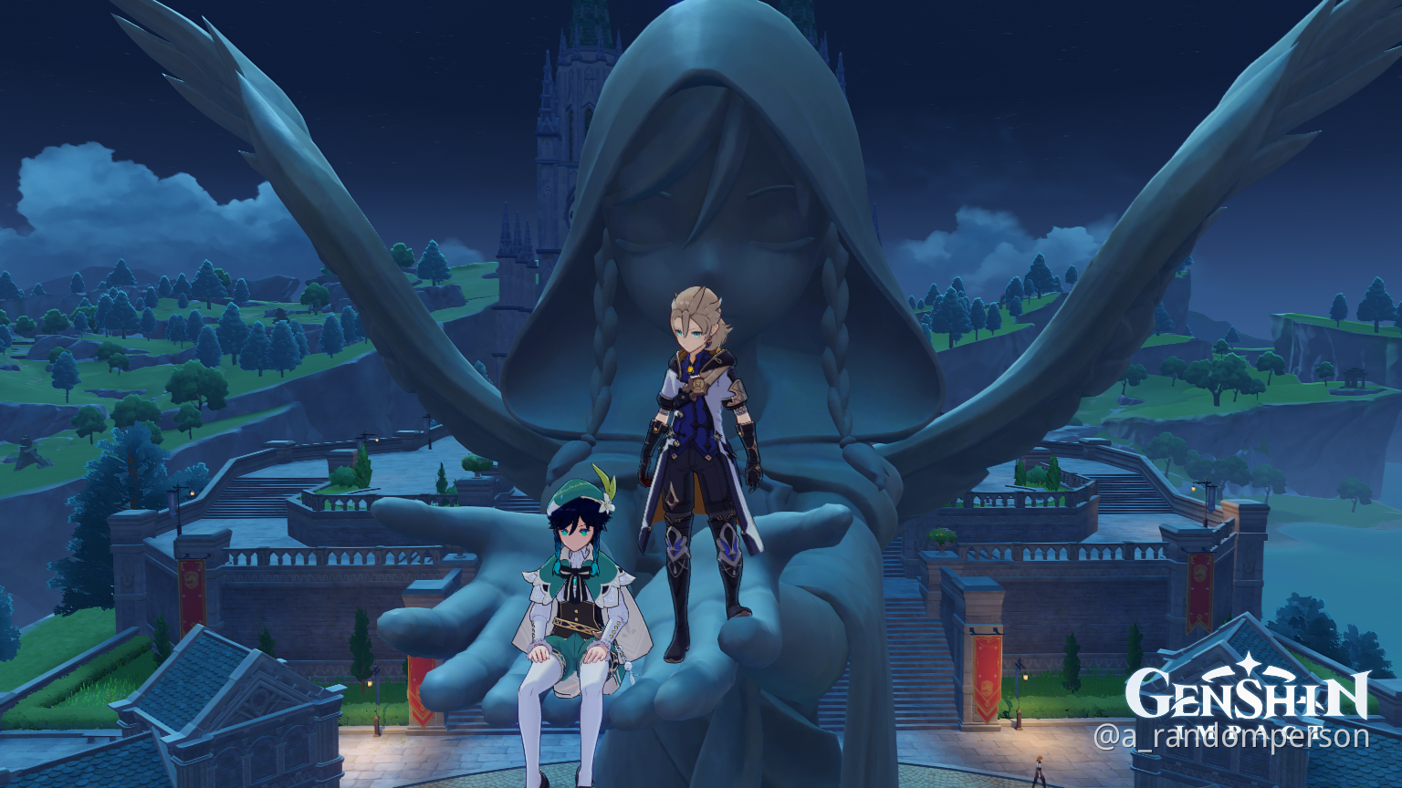 Albedo looking at Venti before destrying Mondstadt Genshin Impact | HoYoLAB