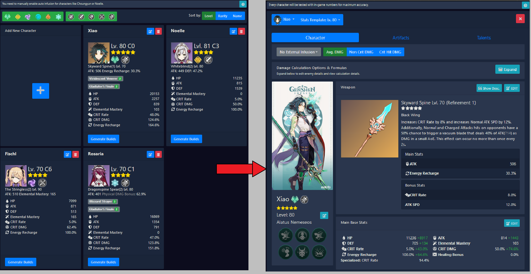 GO - Genshin Optimizer. Una herramienta bastante útil para aprender (o no) a armar builds solo ...
