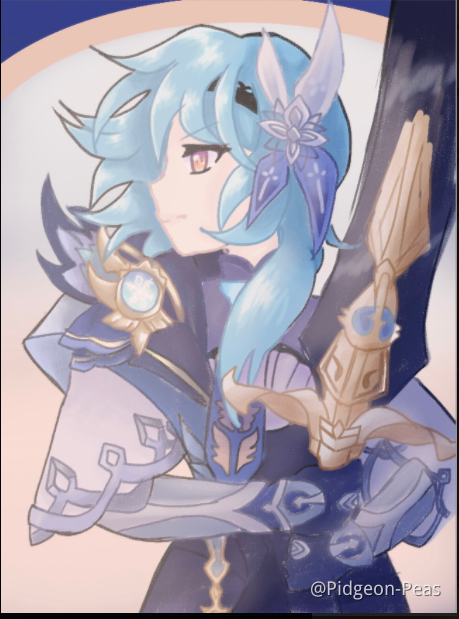 A Eula drawing for good luck! Genshin Impact | HoYoLAB