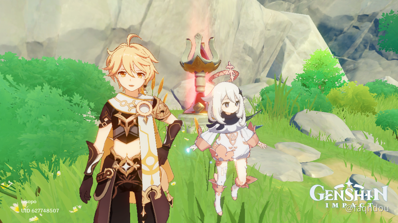 Aca con Sora, Paimon y el primer tp en mi nueva cuenta 😭😭 Genshin ...